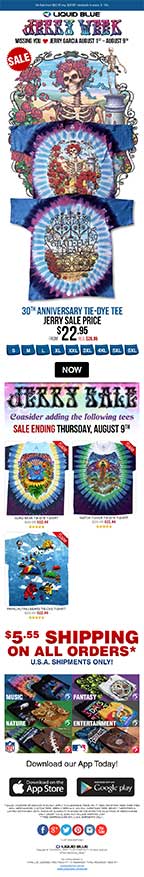 Grateful Dead Dancing Bears Tie-Dye T-Shirt Tee Liquid Blue Grateful Dead Dancing Bears Tie-Dye T-Shirt Tee Liquid Blue