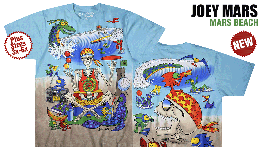 The World's Best Tie-Dyes T-Shirts Tees - Liquid Blue